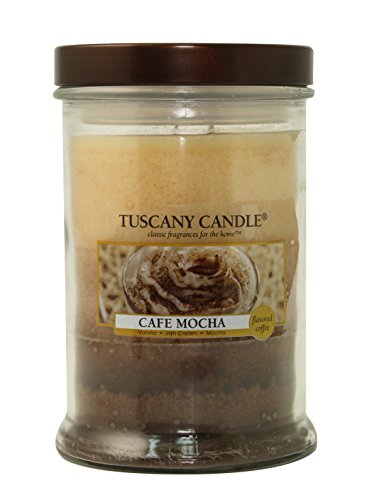 Langley Empire Candle Triple Pour, Mottled, Bronze Lid, 18-Ounce, Cafe Mocha, Black/White-Anthracite, (51429)