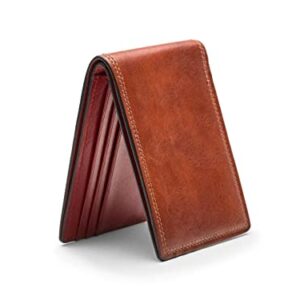 Bosca Dolce Contrast - Small Bifold Wallet Dark Brown/Red One Size