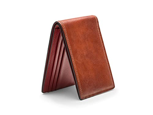 Bosca Dolce Contrast - Small Bifold Wallet Dark Brown/Red One Size