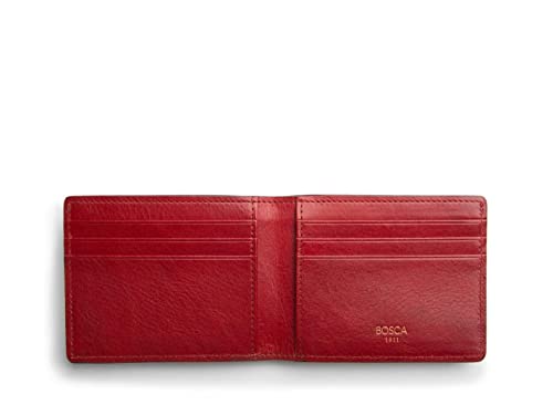 Bosca Dolce Contrast - Small Bifold Wallet Dark Brown/Red One Size