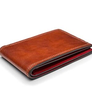 Bosca Dolce Contrast - Small Bifold Wallet Dark Brown/Red One Size