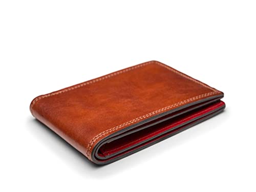 Bosca Dolce Contrast - Small Bifold Wallet Dark Brown/Red One Size