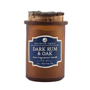 northern lights candles spirit candles, dark rum & oak