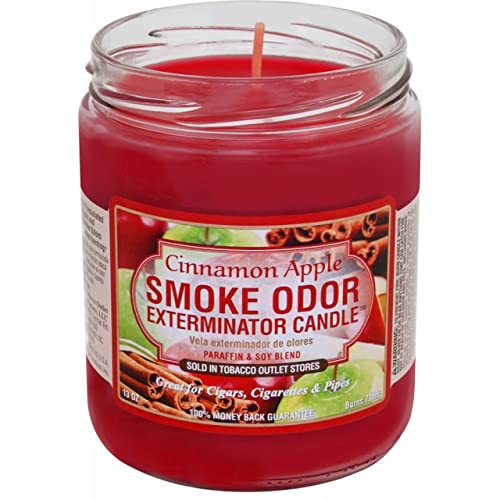 Smoke Odor Exterminator 13 oz Jar Candles Cinnamon Apple, (3) Set of Three Candles.