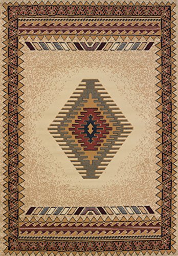 United Weavers of America Tucson Manhattan Rug Collection, 1' 10" by 3', Cream (940 27097)