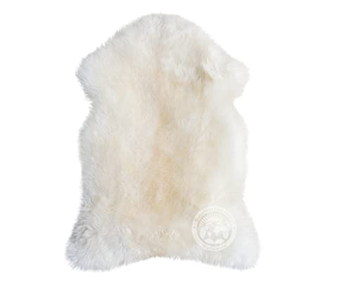 Genuine Natural Sheepskin Rug White 2 x 3 ft. Soft Premium Quality Bedside Rug Chair Seat Cover Rug Throw