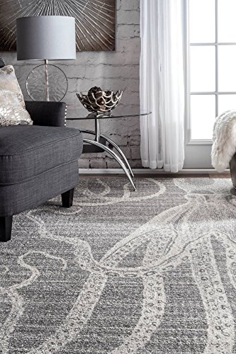 nuLOOM Thomas Paul Octopus Area Rug, 4' x 6', Grey