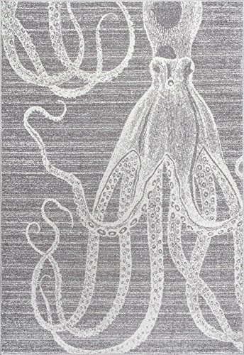 nuLOOM Thomas Paul Octopus Area Rug, 4' x 6', Grey