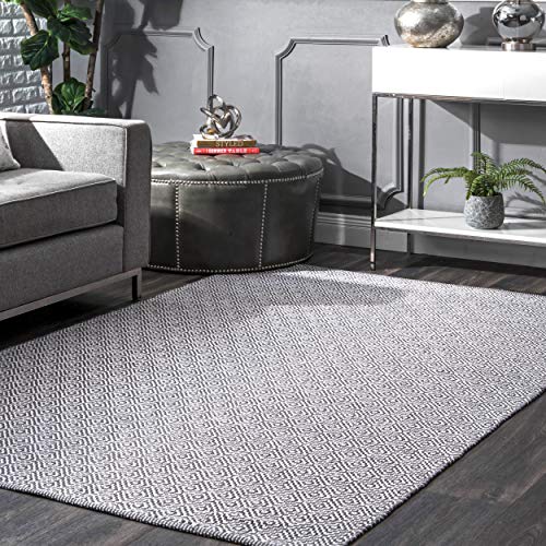 nuLOOM Lorretta Geometric Cotton Area Rug, 5' x 8', Grey