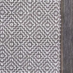 nuLOOM Lorretta Geometric Cotton Area Rug, 5' x 8', Grey