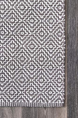 nuLOOM Lorretta Geometric Cotton Area Rug, 5' x 8', Grey