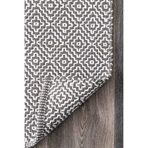 nuLOOM Lorretta Geometric Cotton Area Rug, 5' x 8', Grey