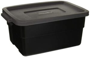 rubbermaid rmrt030010 roughneck storage box44, 3 gallon, gray