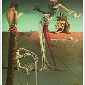 Poster Woman with A Head of Roses. Salvadore Dali. Art Print Reproduction (16.2" x 21.5")