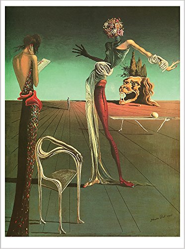 Poster Woman with A Head of Roses. Salvadore Dali. Art Print Reproduction (16.2" x 21.5")