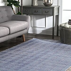 nuLOOM Kimberely Hand Loomed Area Rug, 5' x 8', Navy