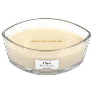 woodwick ellipse scented candle, vanilla bean, 16oz | up to 50 hours burn time