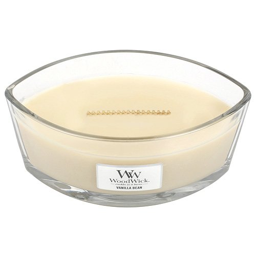 Woodwick Ellipse Scented Candle, Vanilla Bean, 16oz | Up to 50 Hours Burn Time