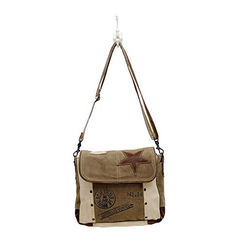 Leather Star Shoulder Bag,adjustable leather handle, leather trim and star accent