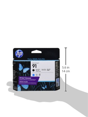 HP C9460A 91 Matte Black and Cyan Printhead Works with Hp Designjet Z6100