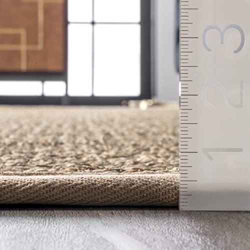 nuLOOM Elijah Natural Seagrass Farmhouse Runner Rug, 2' 6" x 6', Beige