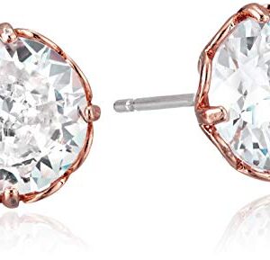 Kate Spade New York That Sparkle Round Earrings Clear/Rose Gold One Size