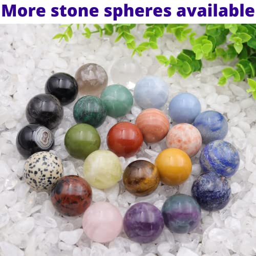 Nature Wonders Crystal Ball Sphere Clear Quartz 7 Spheres 1”, 24-26mm for Reiki, Energy Healing, Meditation, Palm Stones, TouchStones