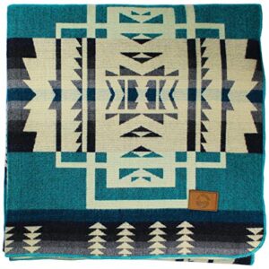 inca aztec throw blanket | southwest indian navajo boho style | native woven western cover for camping, bedding, couch & office | faux alpaca, lightweight, hypoallergenic & warm camp vanlife blanket…