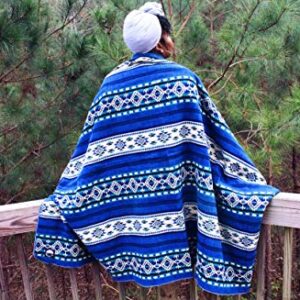 Inca Aztec Throw Blanket | Southwest Indian Navajo Boho Style | Native Woven Western Cover for Camping, Bedding, Couch & Office | Faux Alpaca, Lightweight, Hypoallergenic & Warm Camp Vanlife Blanket…