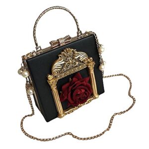 Nite closet Victorian Handbag Gothic Purses Lolita Shoulder Bag for Women Vintage Clutch (Black)