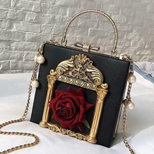 Nite closet Victorian Handbag Gothic Purses Lolita Shoulder Bag for Women Vintage Clutch (Black)