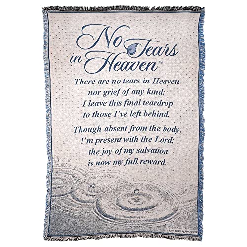 Dicksons No Tears in Heaven Memorial 46 by 68 in All Cotton Tapestry Throw Blanket