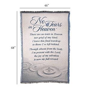 Dicksons No Tears in Heaven Memorial 46 by 68 in All Cotton Tapestry Throw Blanket