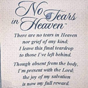 Dicksons No Tears in Heaven Memorial 46 by 68 in All Cotton Tapestry Throw Blanket