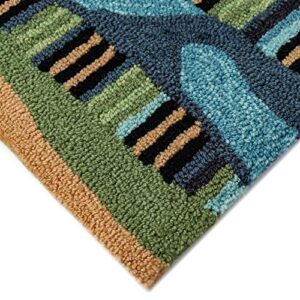 Liora Manne RV146A95006 Cool Torello Organic Stripes Rug, 42" x 66"