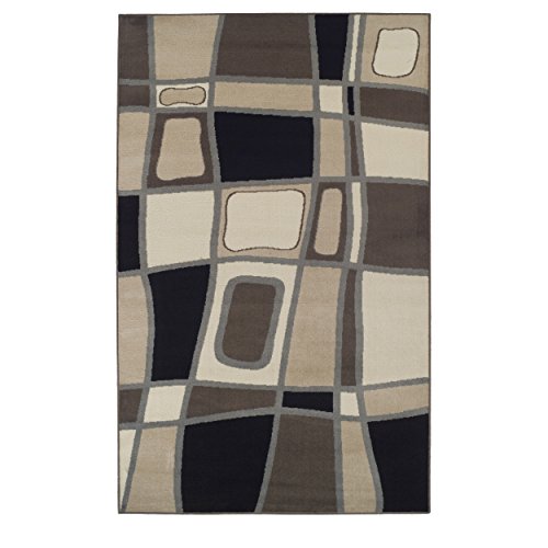 Superior Cobblestone Collection Area Rug, 8mm Pile Height with Jute Backing, Bold Modern Geometric Pattern, Fashionable and Affordable Rugs, 5' x 8' Rug