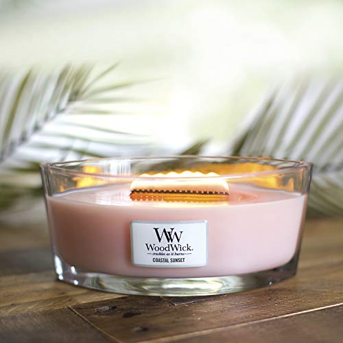 Woodwick Ellipse Scented Candle, Coastal Sunset, 16oz | Up to 50 Hours Burn Time