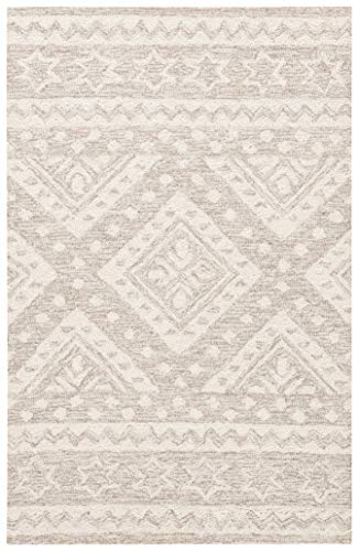 Safavieh Micro-Loop Collection 2'6" x 4' Beige/Ivory MLP501B Handmade Moroccan Boho Tribal Premium Wool Accent Rug