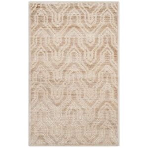 safavieh paradise collection 2’7″ x 4′ stone par352 art deco viscose accent rug