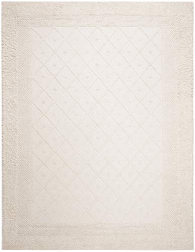 SAFAVIEH Kenya Collection 6' x 9' Ivory KNY952A Hand-Knotted Premium Wool Area Rug