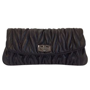 jnb wrinkled pu clutch bag, black