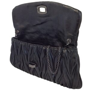 JNB Wrinkled PU Clutch bag, Black