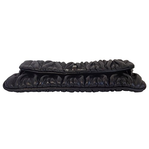 JNB Wrinkled PU Clutch bag, Black