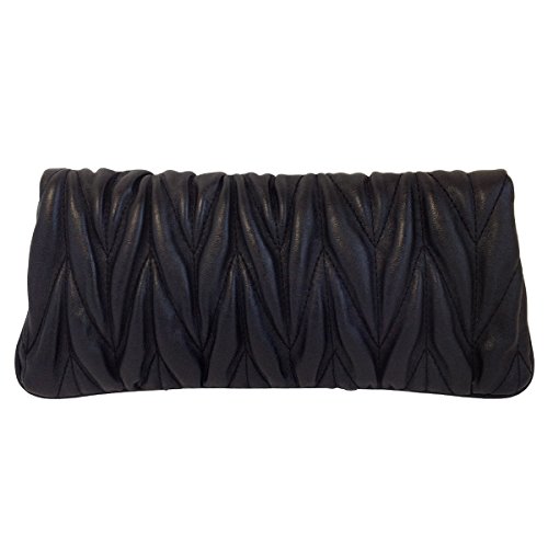 JNB Wrinkled PU Clutch bag, Black