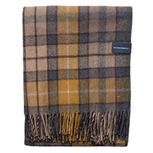 the tartan blanket co. recycled wool blanket buchanan natural tartan (59″ x 75″)