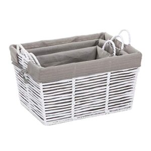 Home Zone Living VS19450E Nursery Basket, White/Grey