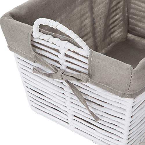 Home Zone Living VS19450E Nursery Basket, White/Grey