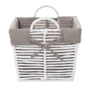 Home Zone Living VS19450E Nursery Basket, White/Grey