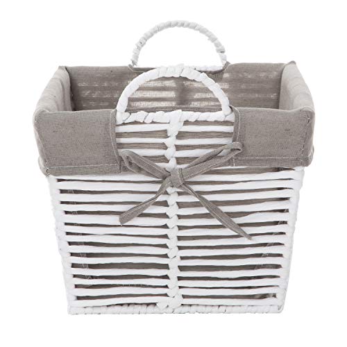 Home Zone Living VS19450E Nursery Basket, White/Grey