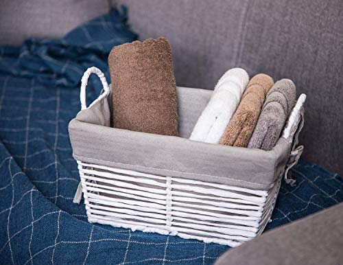 Home Zone Living VS19450E Nursery Basket, White/Grey